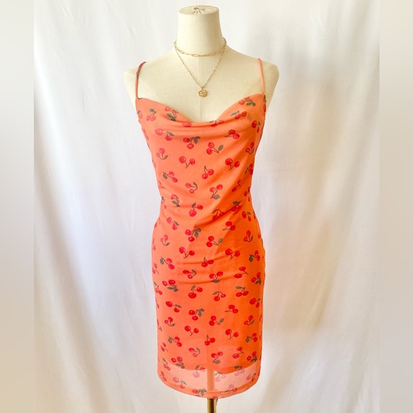 ASOS | Dresses | Saleasos Cherry Cowl Neck Mini Slip Dress | Poshmark